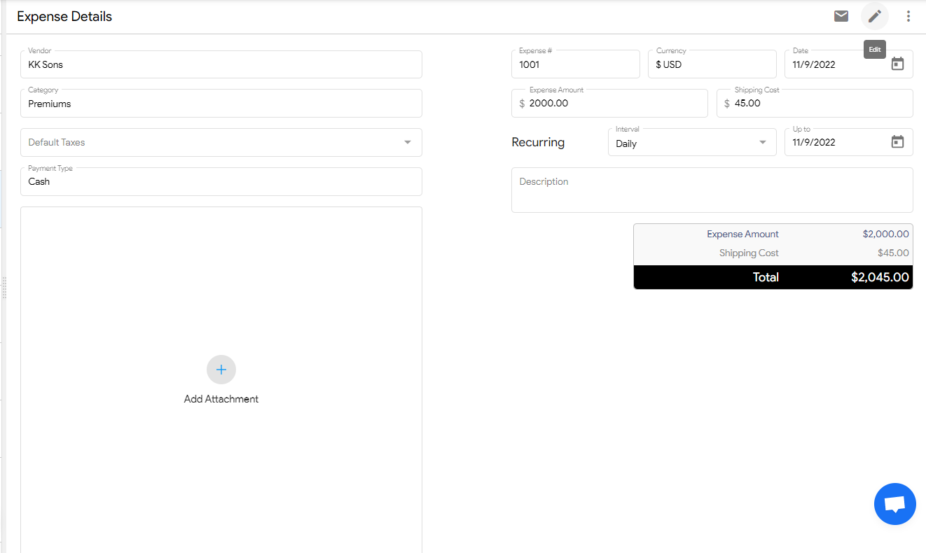 How Can I Edit an Expense? – Moon Invoice - Easy Invoicing