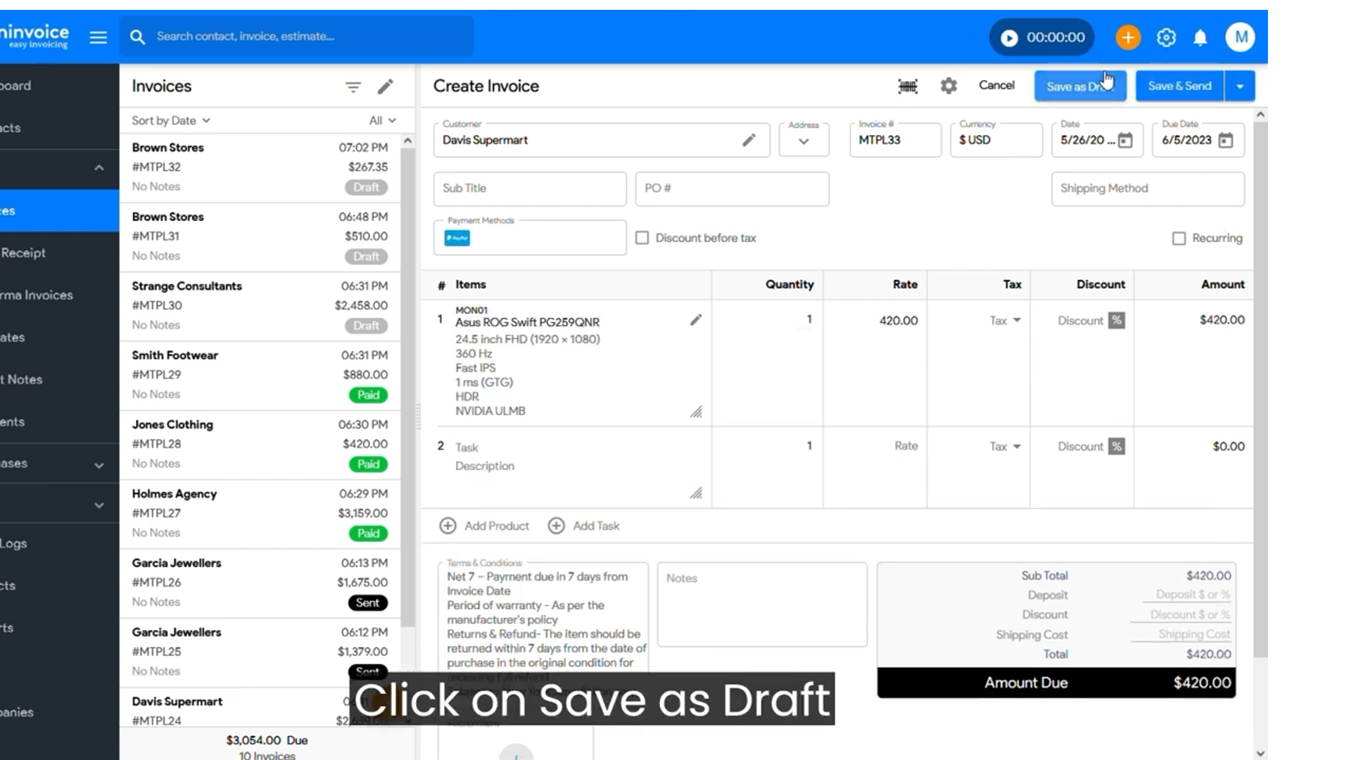 How to Add Advance Payment For Customers in Moon Invoice? – Moon ...