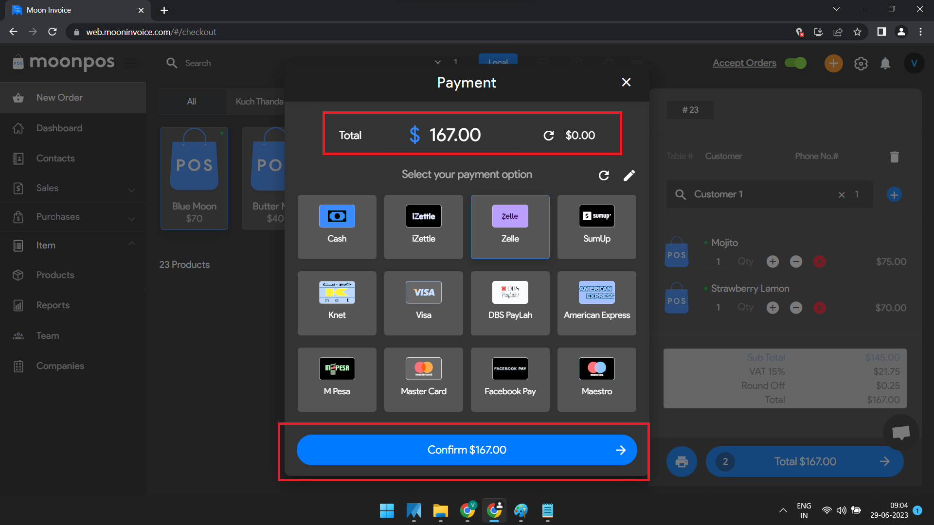 How to create and settle due payment orders in Moon POS – Moon Invoice - Easy Invoicing