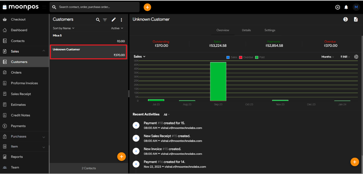 What is unknown customer in Moon POS ? – Moon Invoice - Easy Invoicing