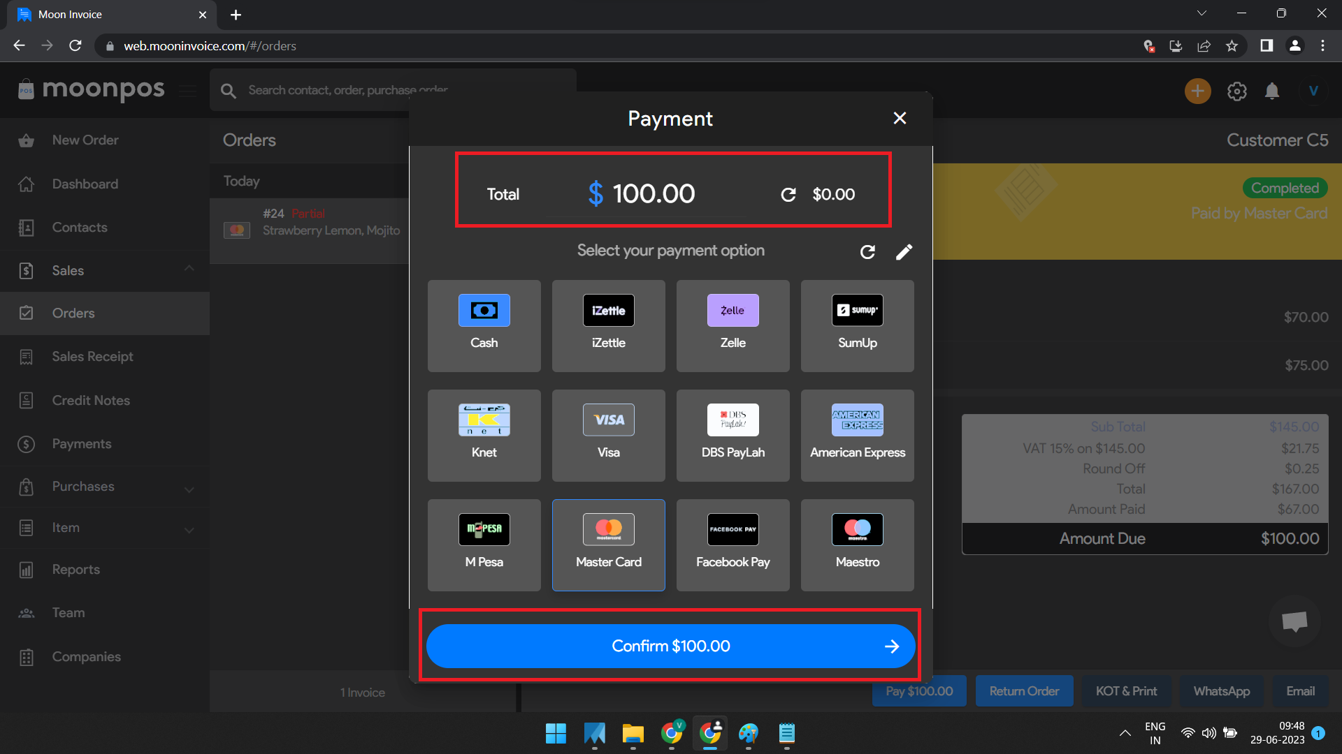 How to create and settle due payment orders in Moon POS – Moon Invoice - Easy Invoicing