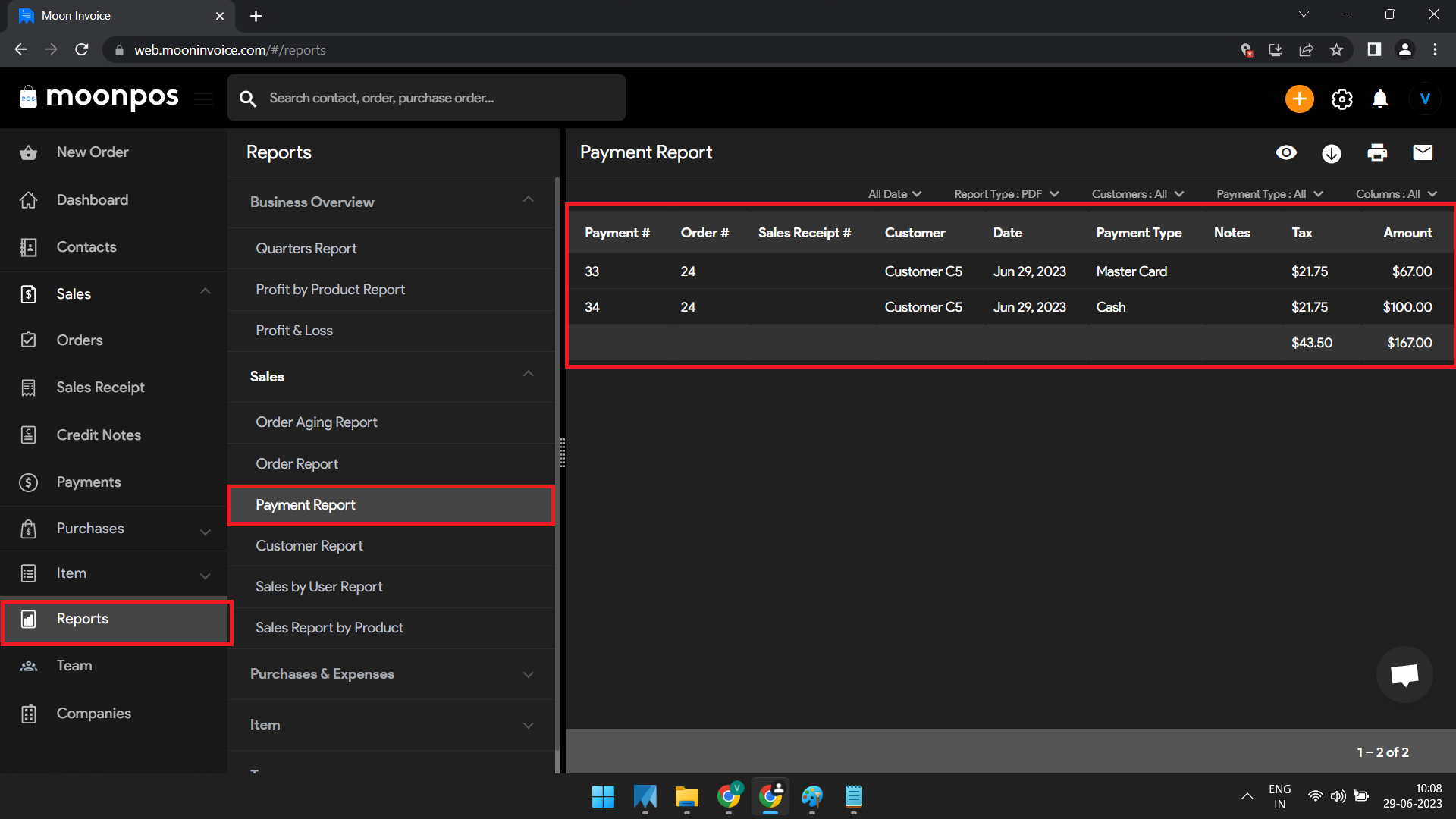 How to create and settle due payment orders in Moon POS – Moon Invoice ...