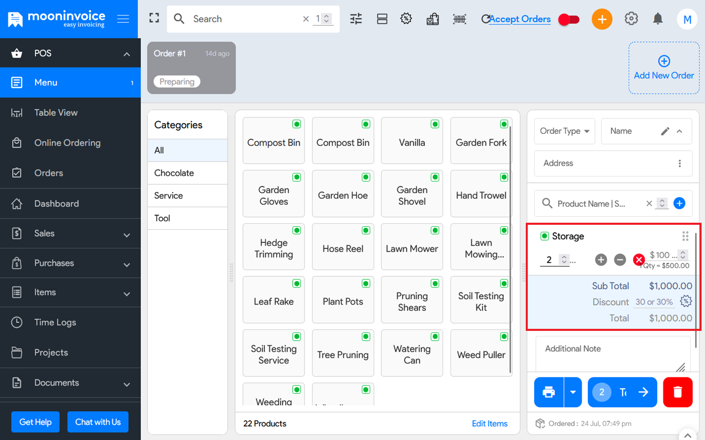 How to use quick sale feature in Moon POS? – Moon Invoice - Easy Invoicing