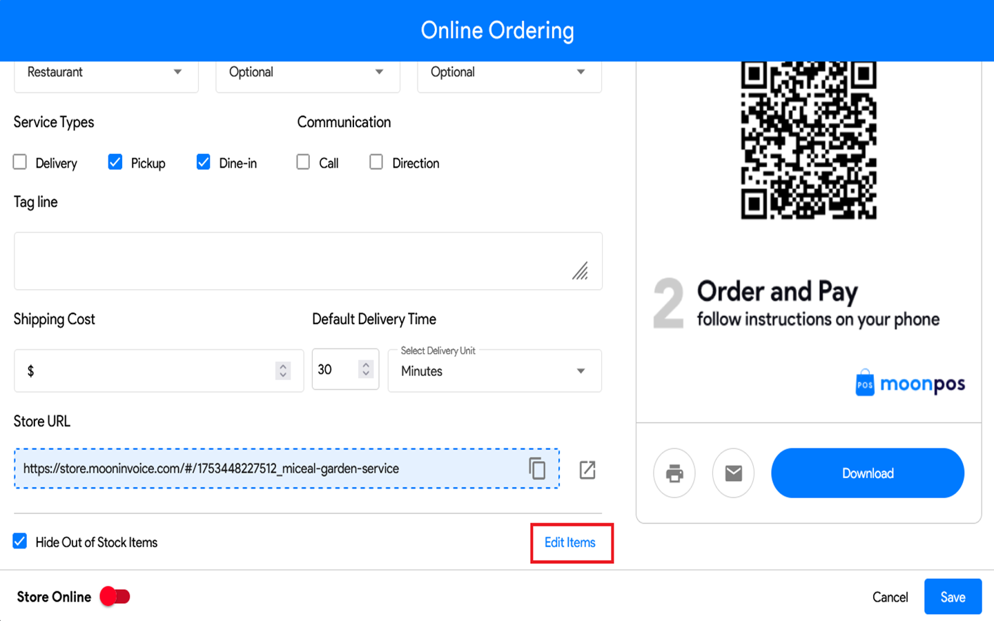 How to change item sell price, checkout price, and online ordering price in Moon POS? – Moon ...